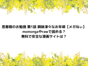 思春期のお勉強 第1話 興味津々なお年頃【メガねぃ】momongaやrawで読める？無料で安全な漫画サイトは？ - マンガテラ！
